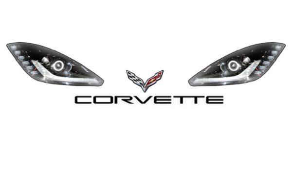 D2X Late Model Headlight Graphics - Corvette - Dominator Race Products