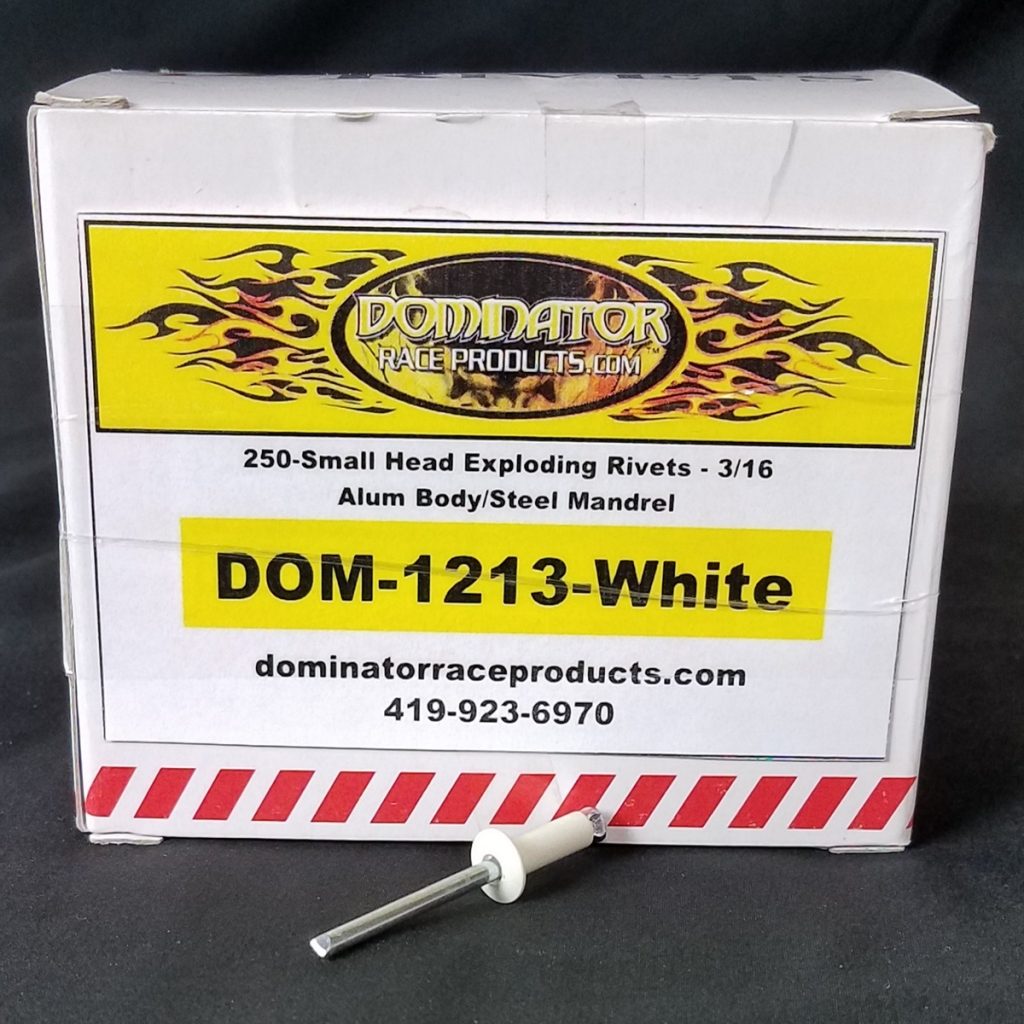DOM-1213 Rivets-Exploding Peel Back Small Head - Dominator Race Products