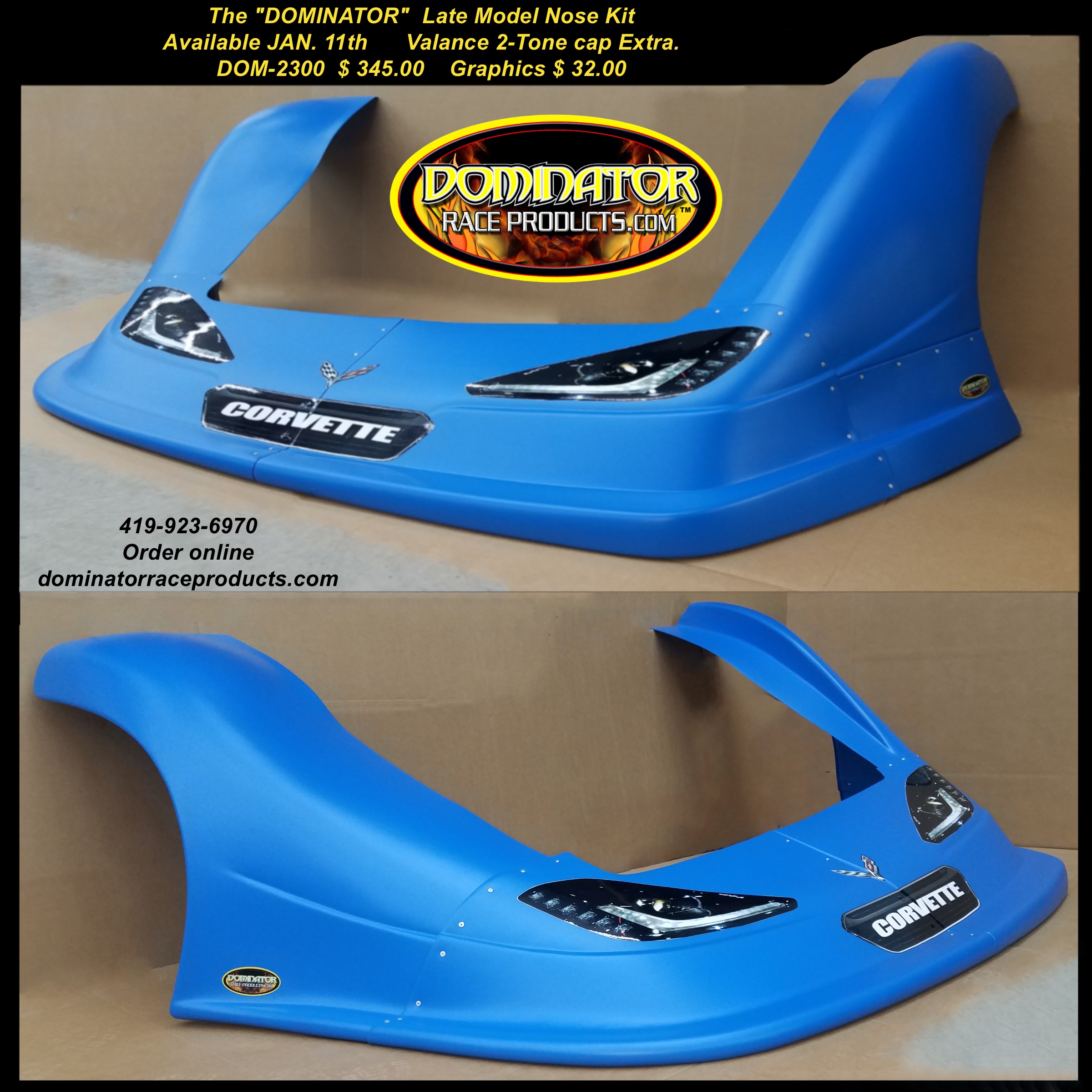 "DOMINATOR" Late Model Nose Kit DOM-2300 - Dominator Race Products