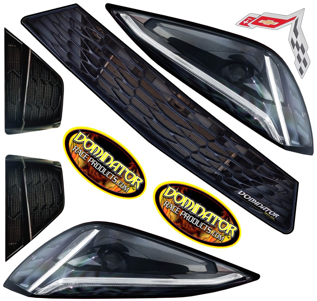 DOM-210 Late Model Headlight Graphics - Corvette - Dominator Race Products